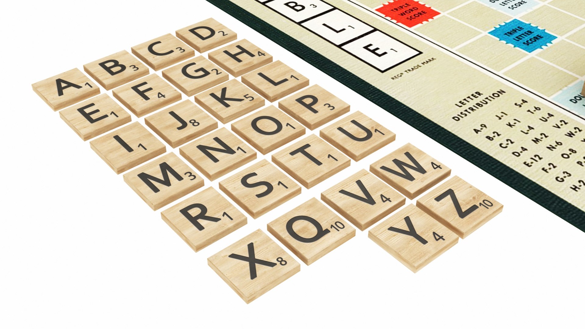 3D Scrabble Board - TurboSquid 1536116