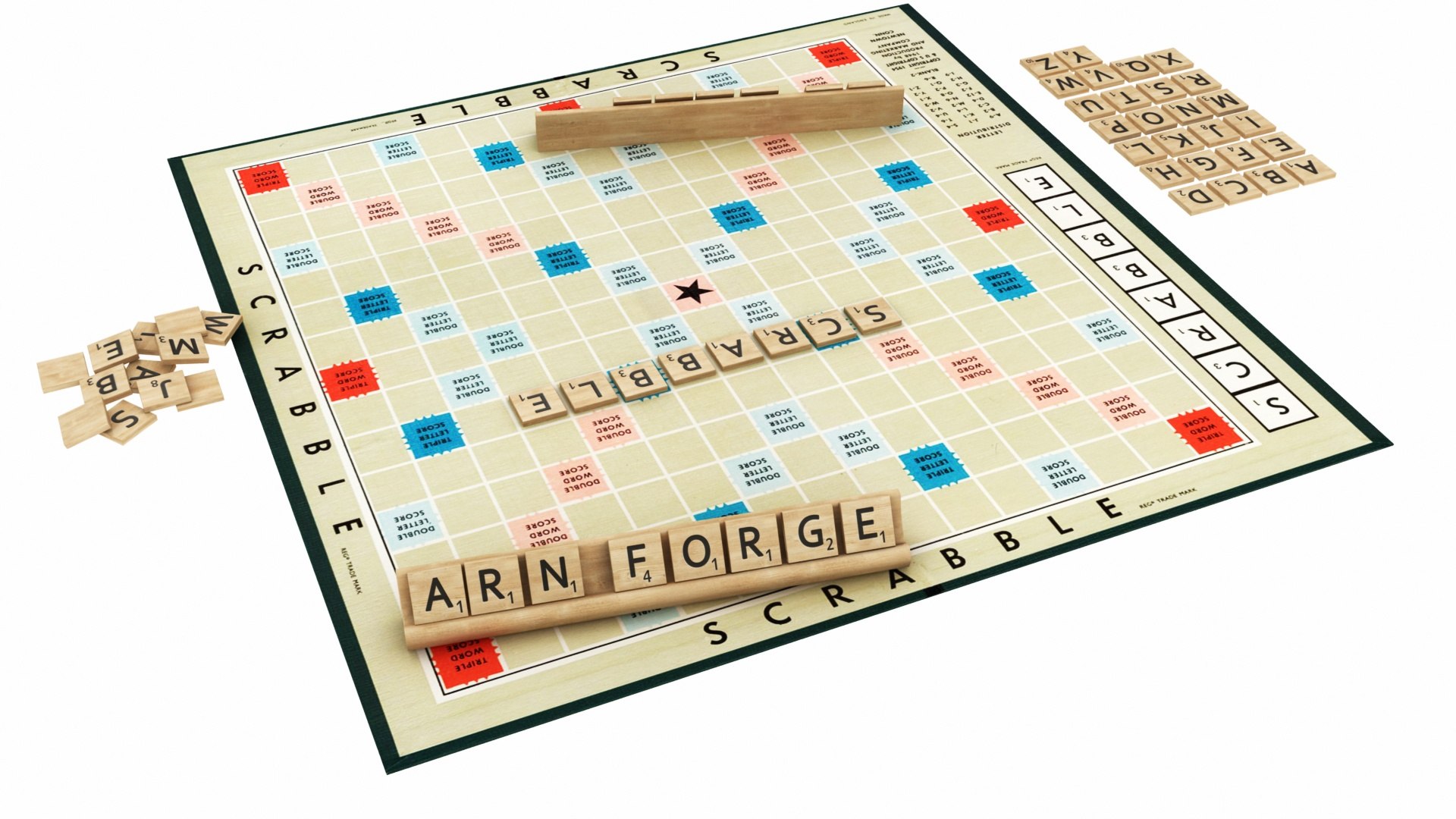 3D Scrabble Board - TurboSquid 1536116
