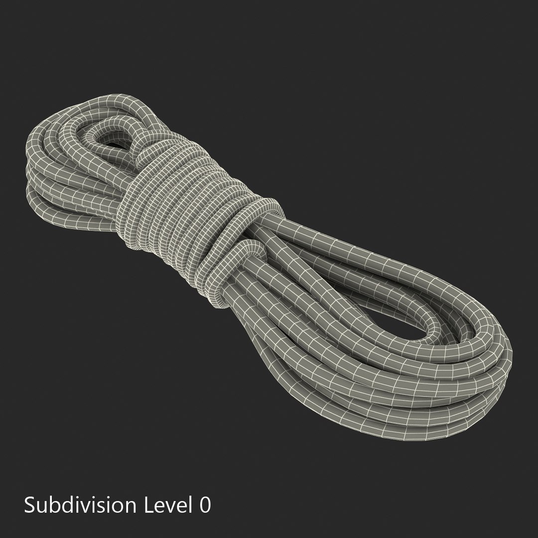 Rock Climbing Rope Purple 3d Model