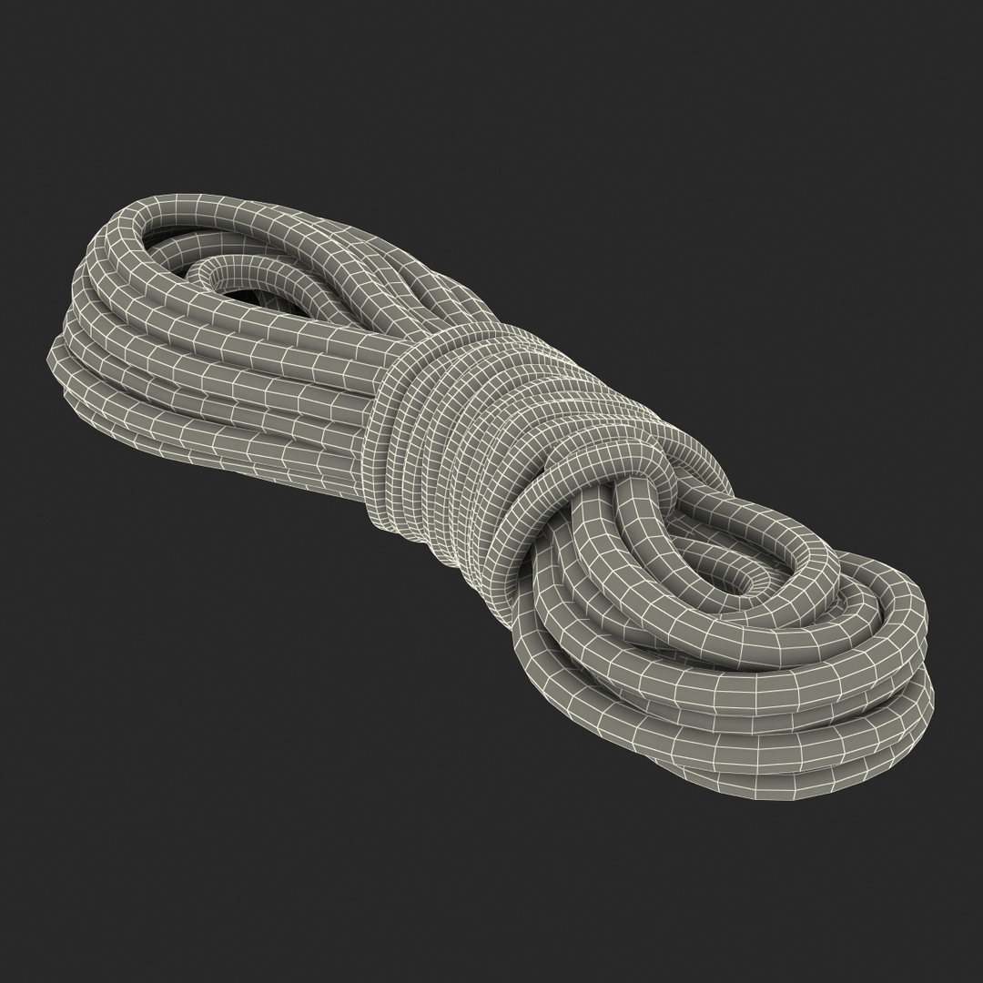 rock climbing rope purple 3d model