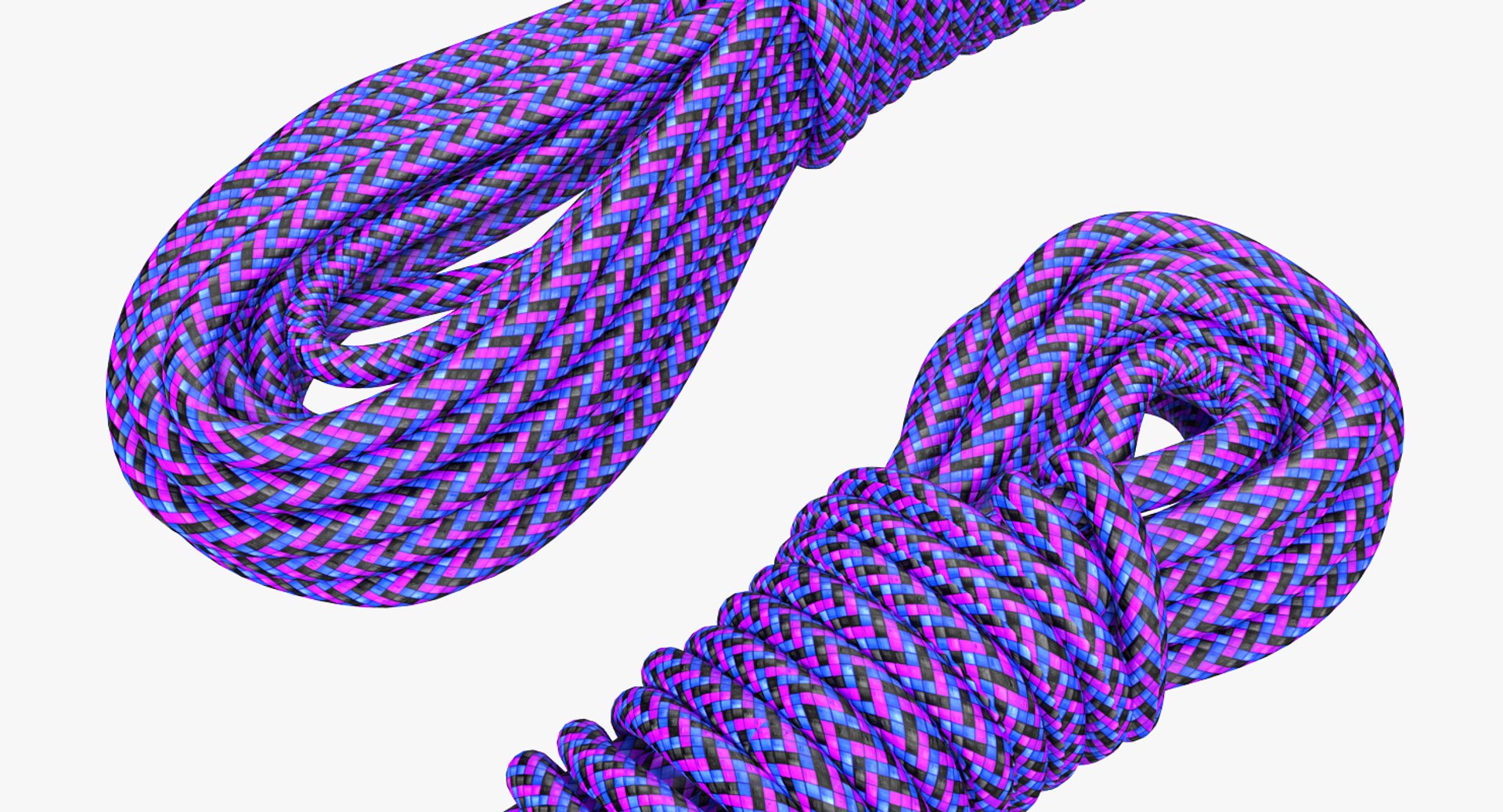Rock Climbing Rope Purple 3d Model