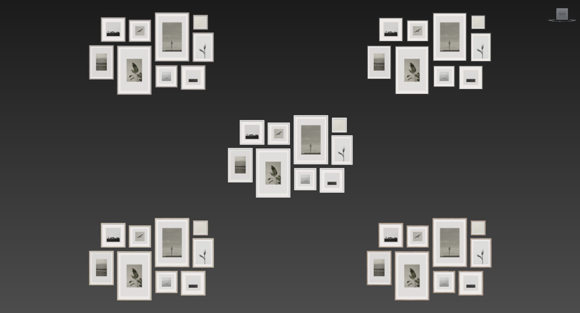 3D Picture Frames Set-303 Model - TurboSquid 1866048