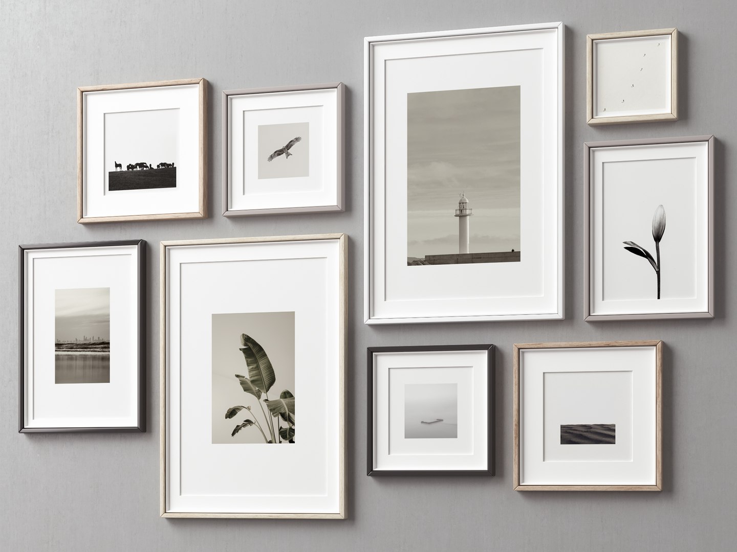 3D Picture Frames Set-303 Model - TurboSquid 1866048