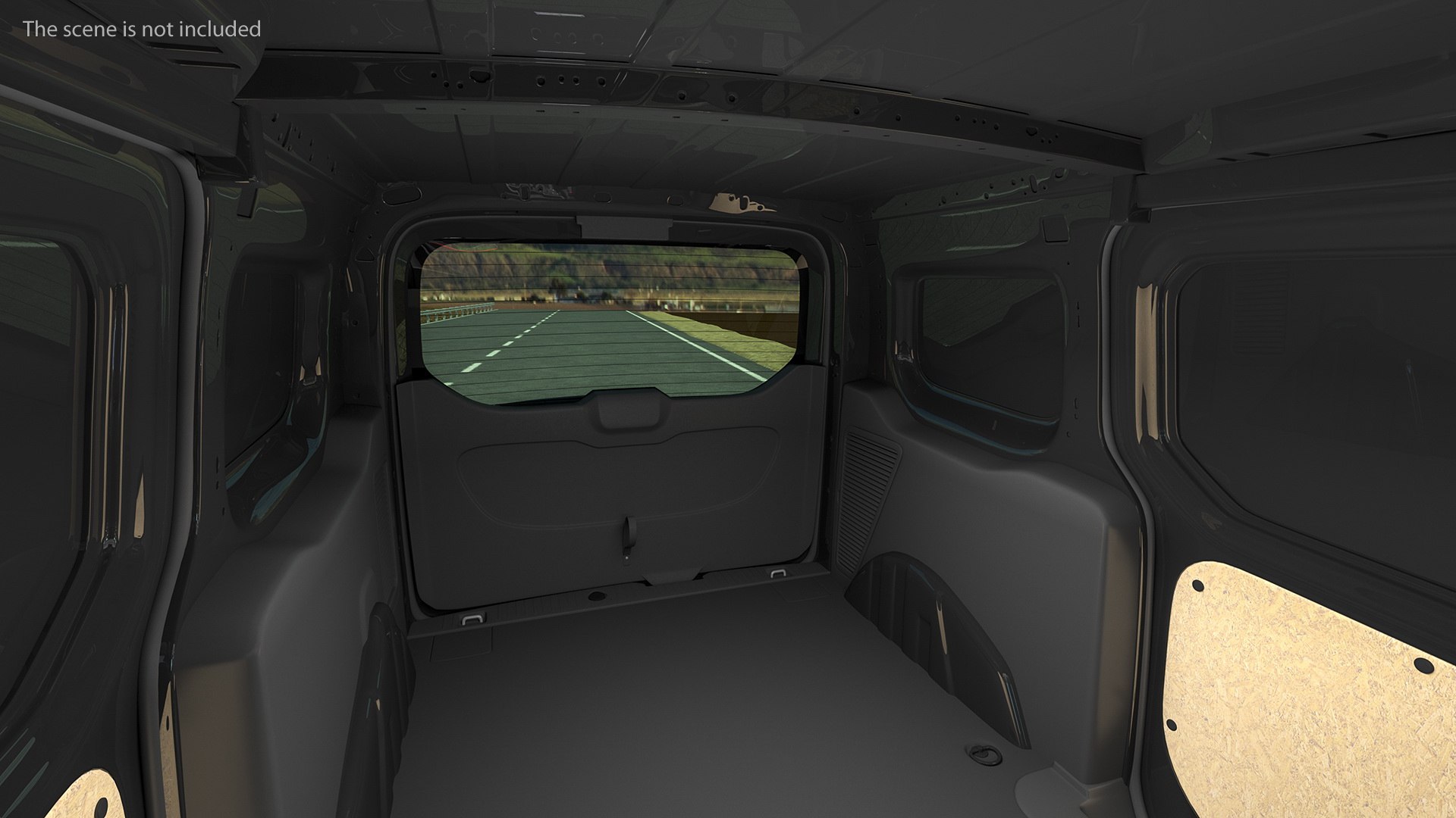 Ford Transit Connect Tailgate Black Rigged model - TurboSquid 1828936