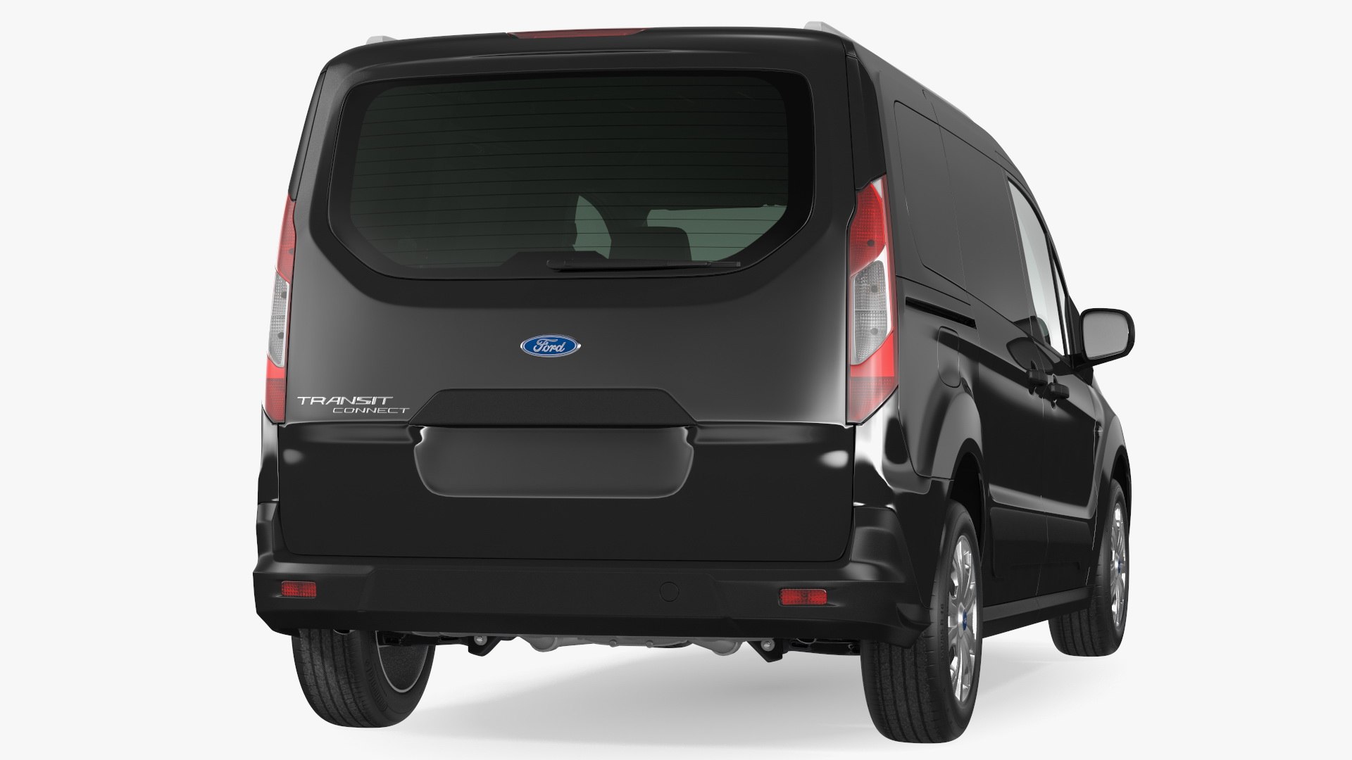 Ford Transit Connect Tailgate Black Rigged model - TurboSquid 1828936
