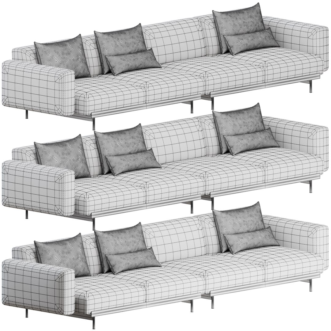 Situ 4 Seater Sofa 3D Model - TurboSquid 1663804