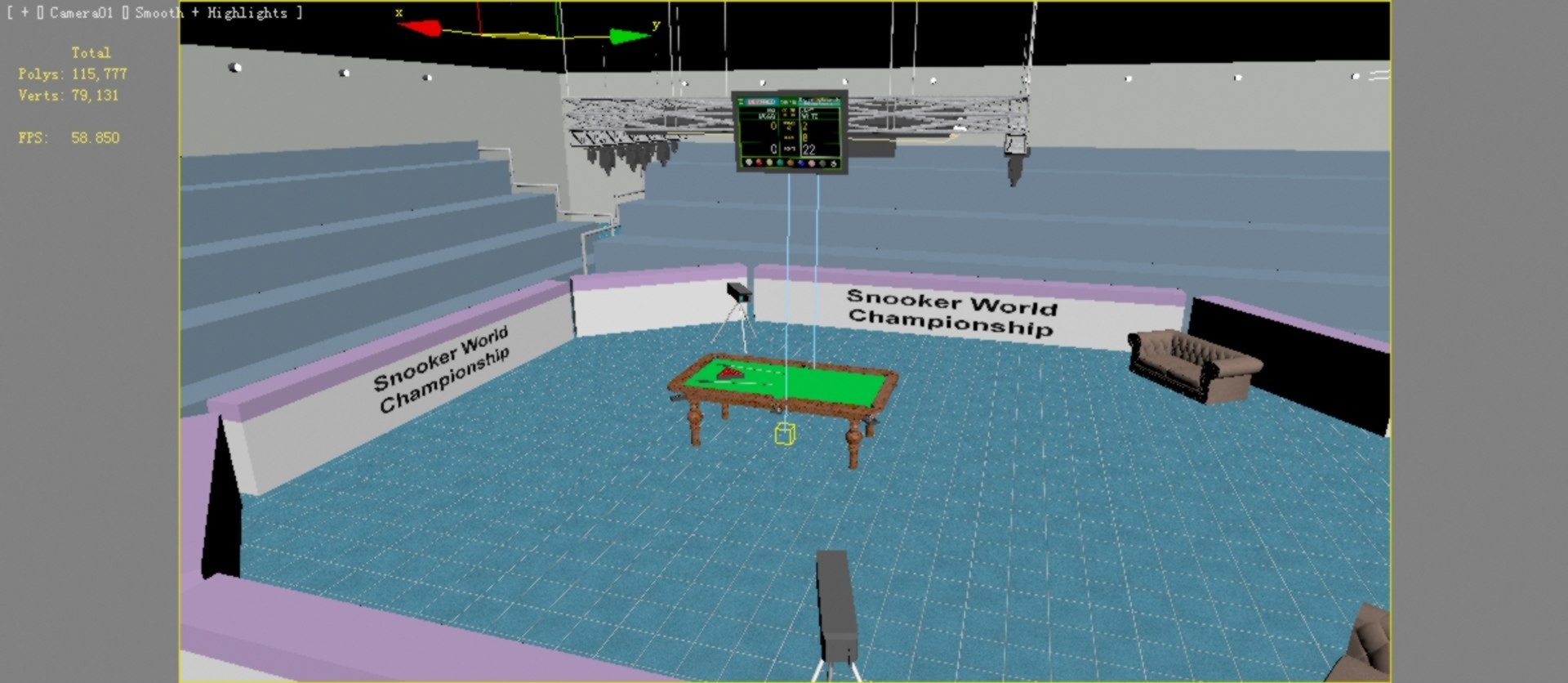 3D Snooker Arena - TurboSquid 2185762