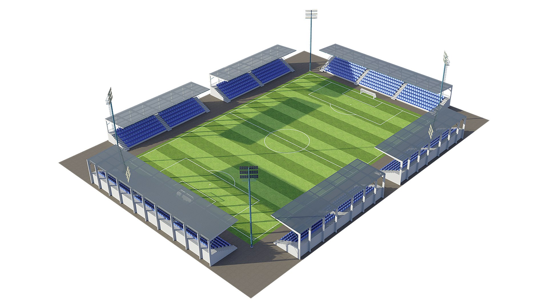 3D Soccer Football Field Model - TurboSquid 1808938