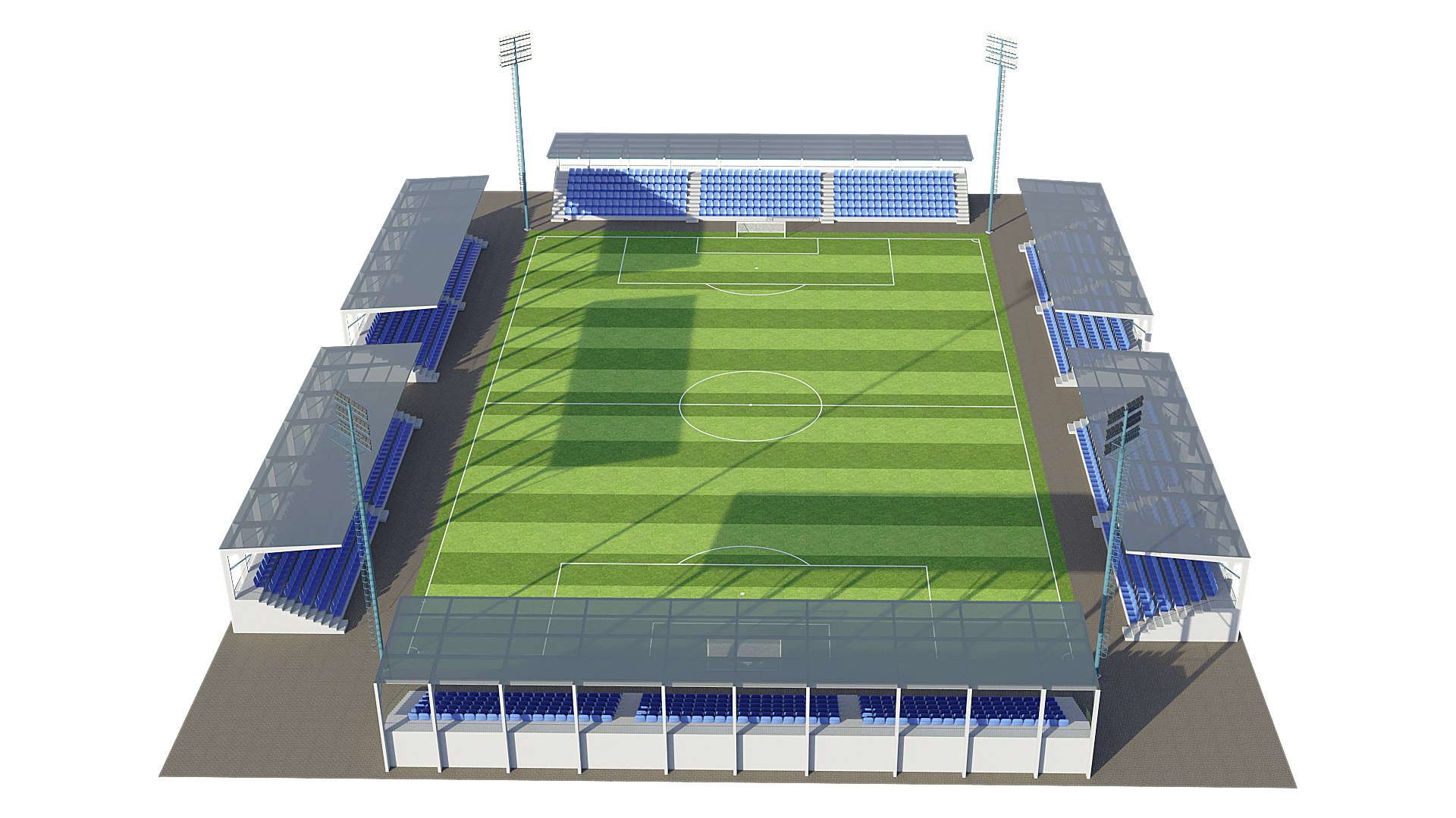 3D Soccer Football Field Model - TurboSquid 1808938