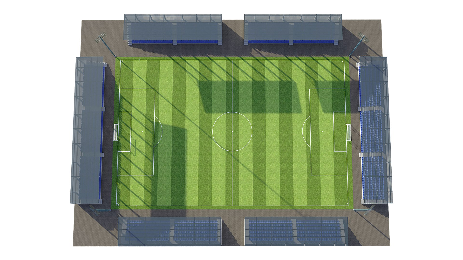 3D Soccer Football Field Model - TurboSquid 1808938