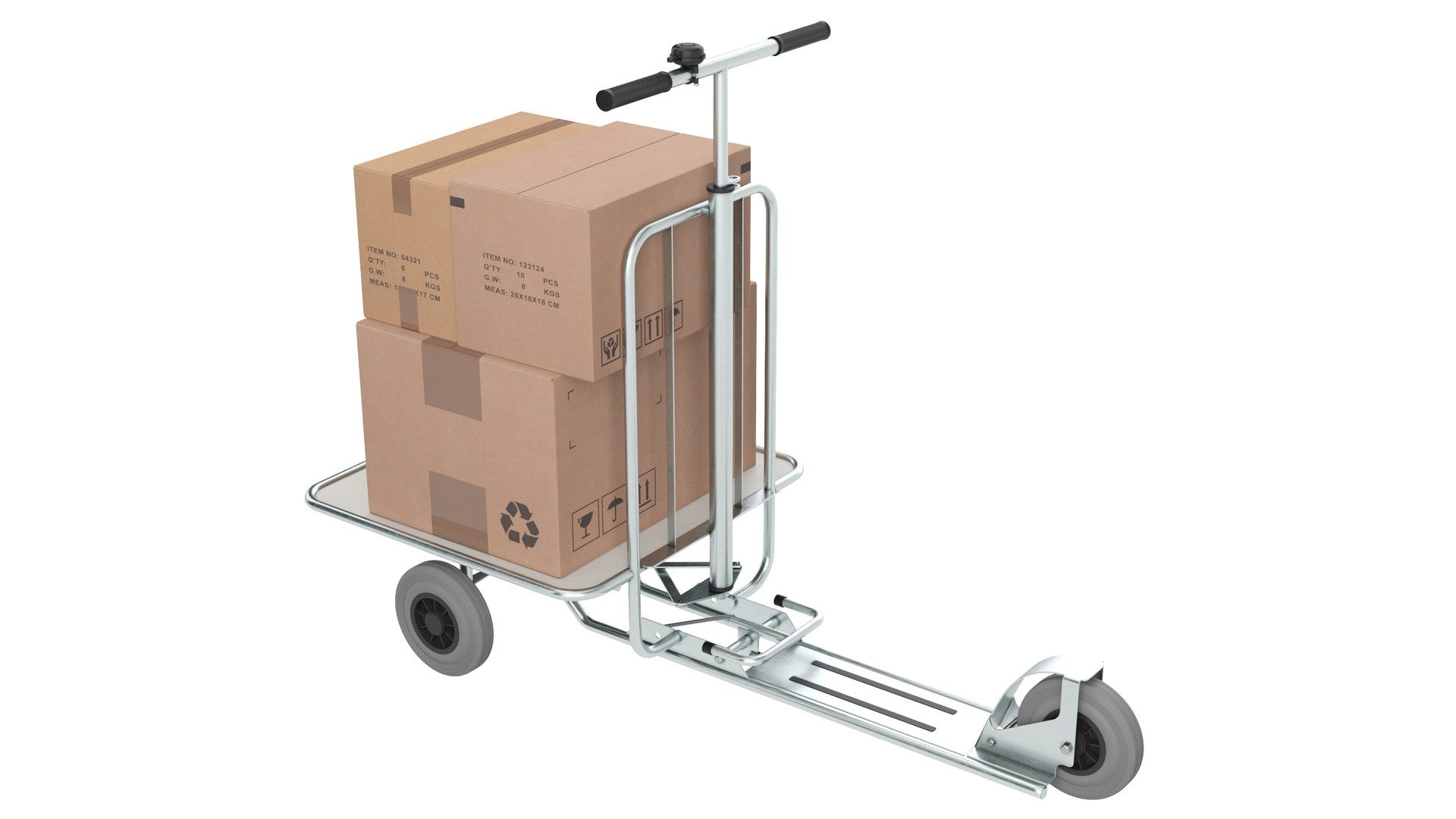 Warehouse Scooter With Packages 3D Model - TurboSquid 1991986