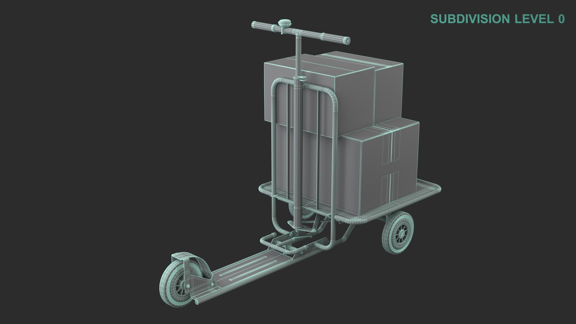 Warehouse Scooter With Packages 3D Model - TurboSquid 1991986