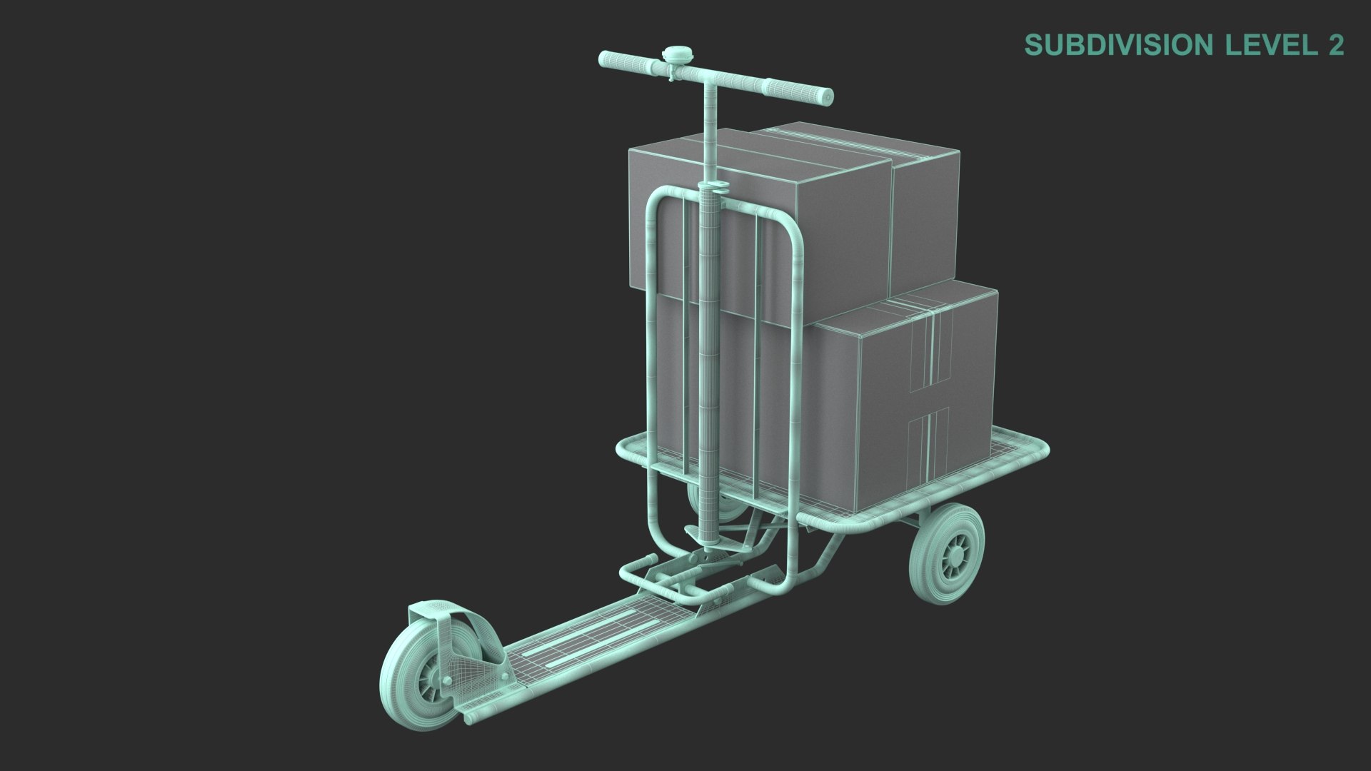 Warehouse Scooter With Packages 3D Model - TurboSquid 1991986
