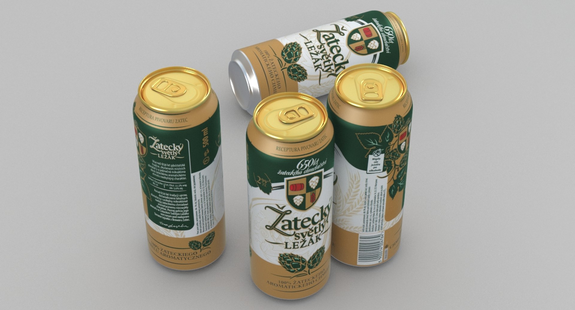 Beer Zatecky Svetly Lezak 3d Model