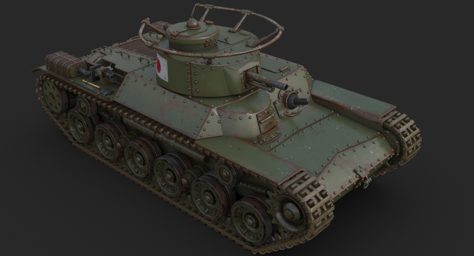 Tank type 97 chi 3D - TurboSquid 1245880
