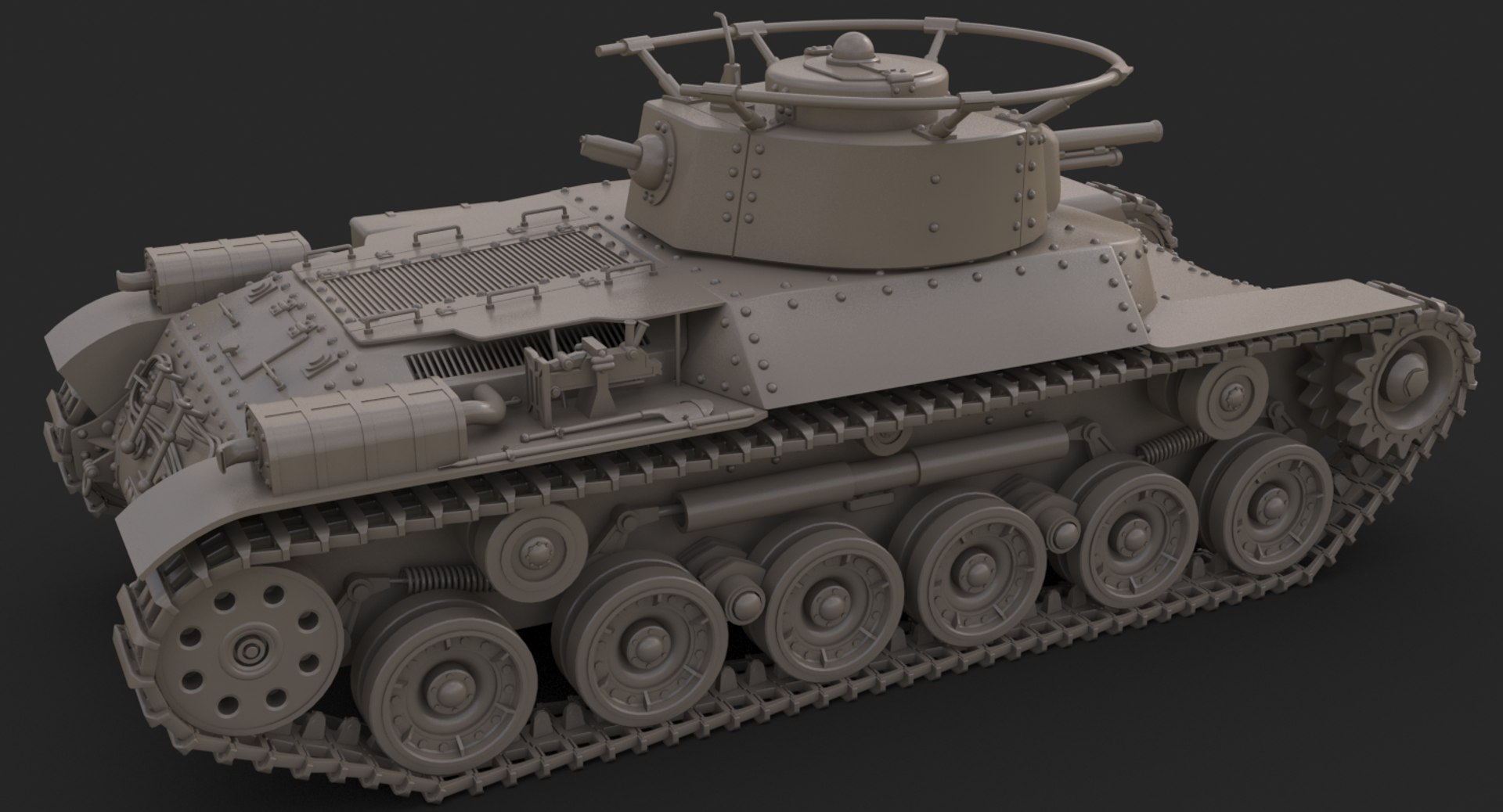 Tank Type 97 Chi 3D - TurboSquid 1245880