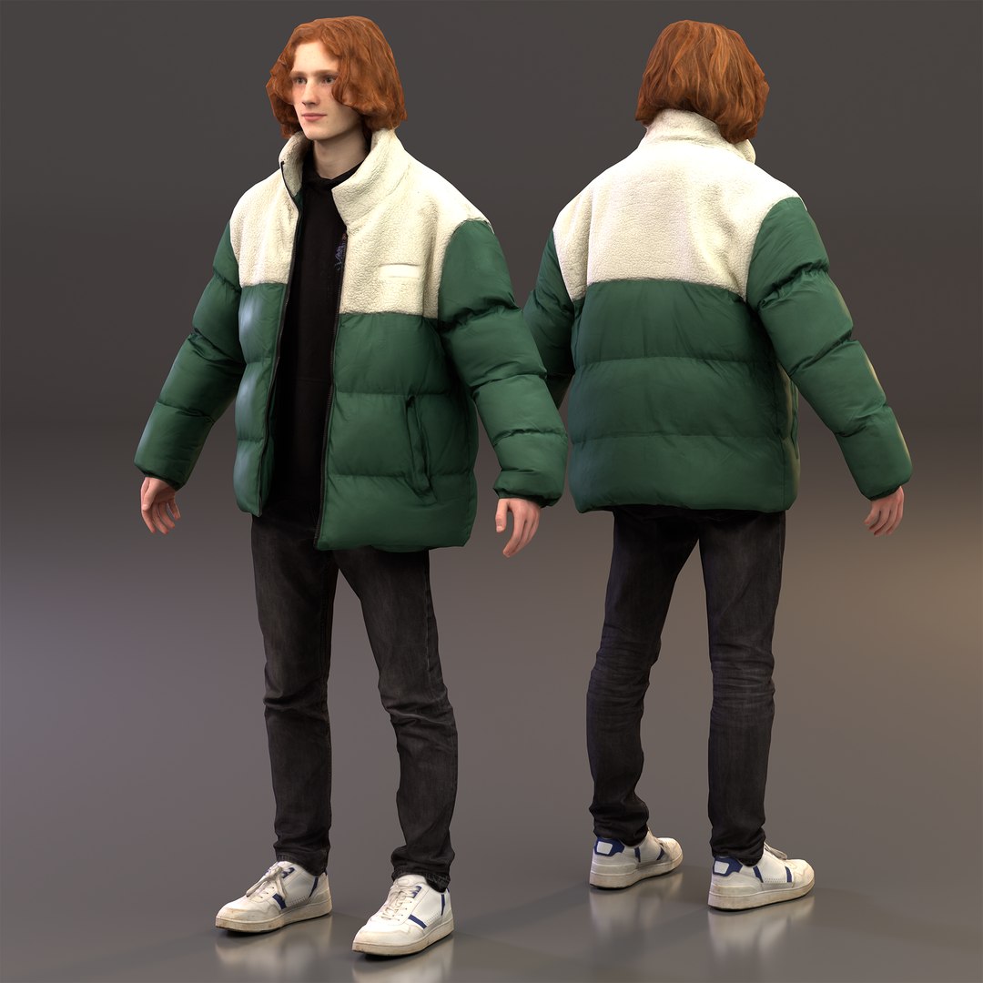 Rigged Student Figure 0151 - 3D Scanned Teenage Character 3D Model ...
