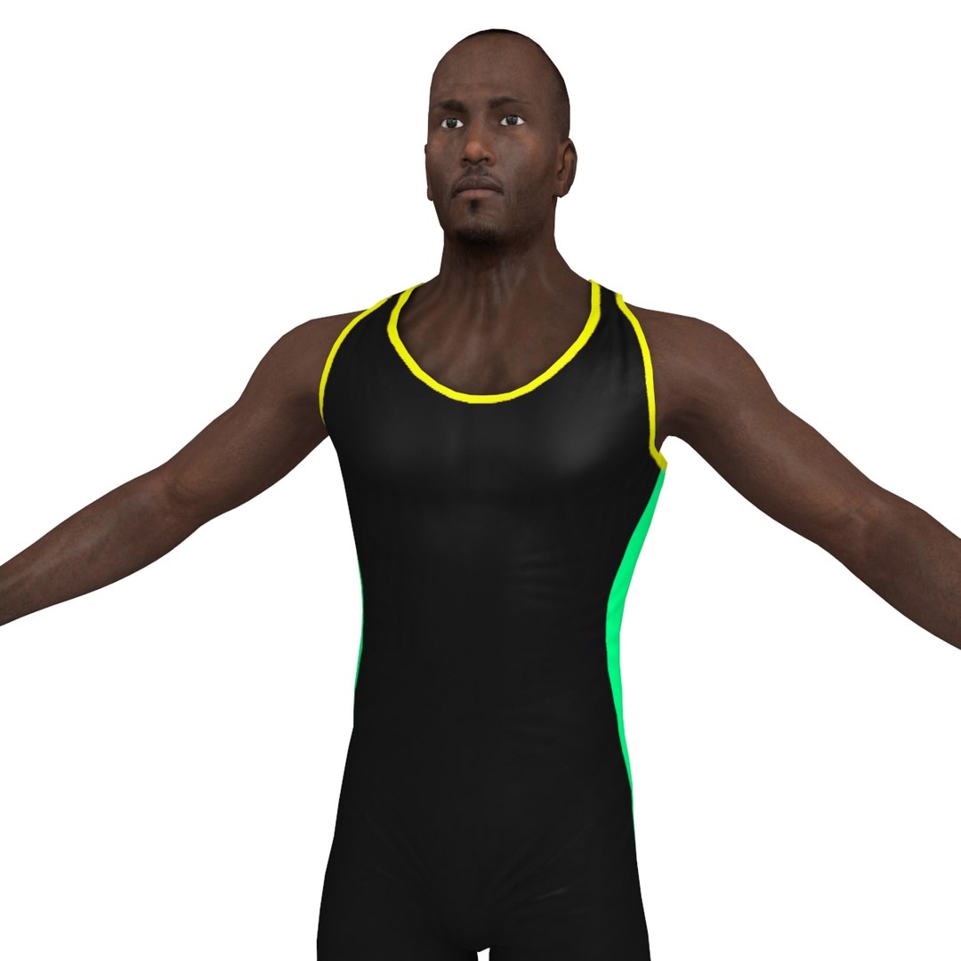 3d model of sprinter man