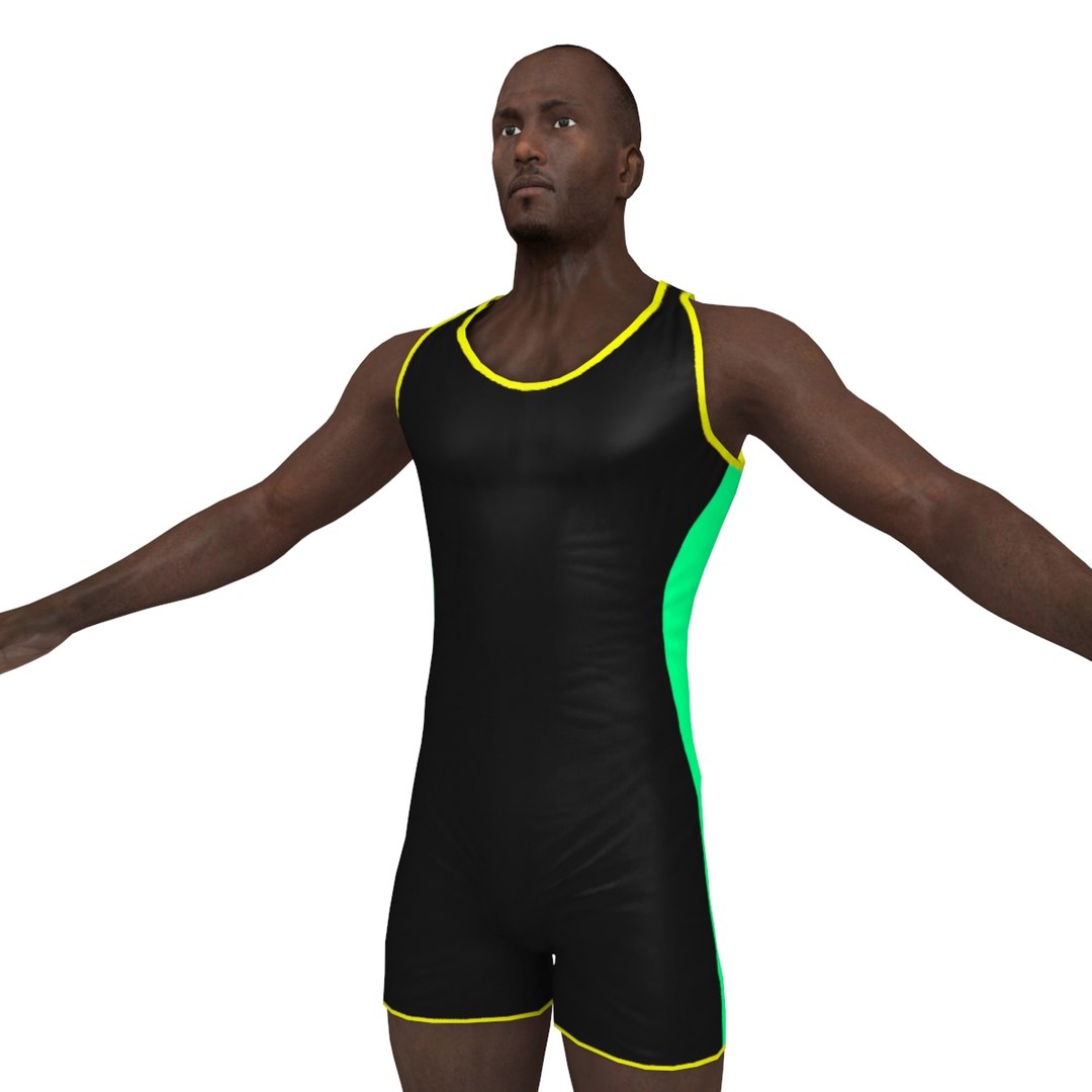 3d model of sprinter man
