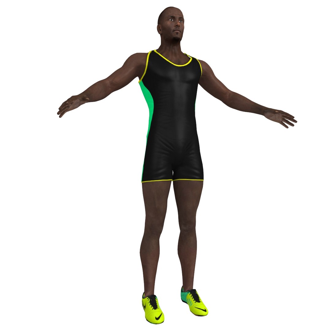 3d model of sprinter man