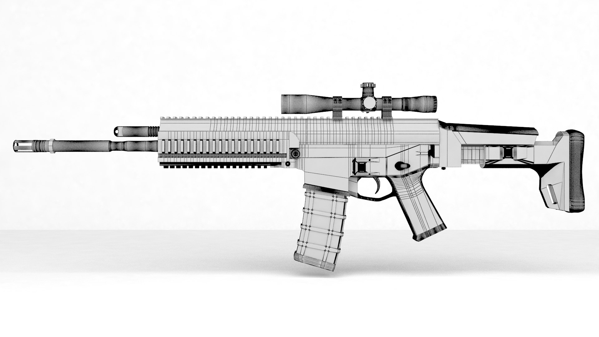 3ds Max Acr Rifle