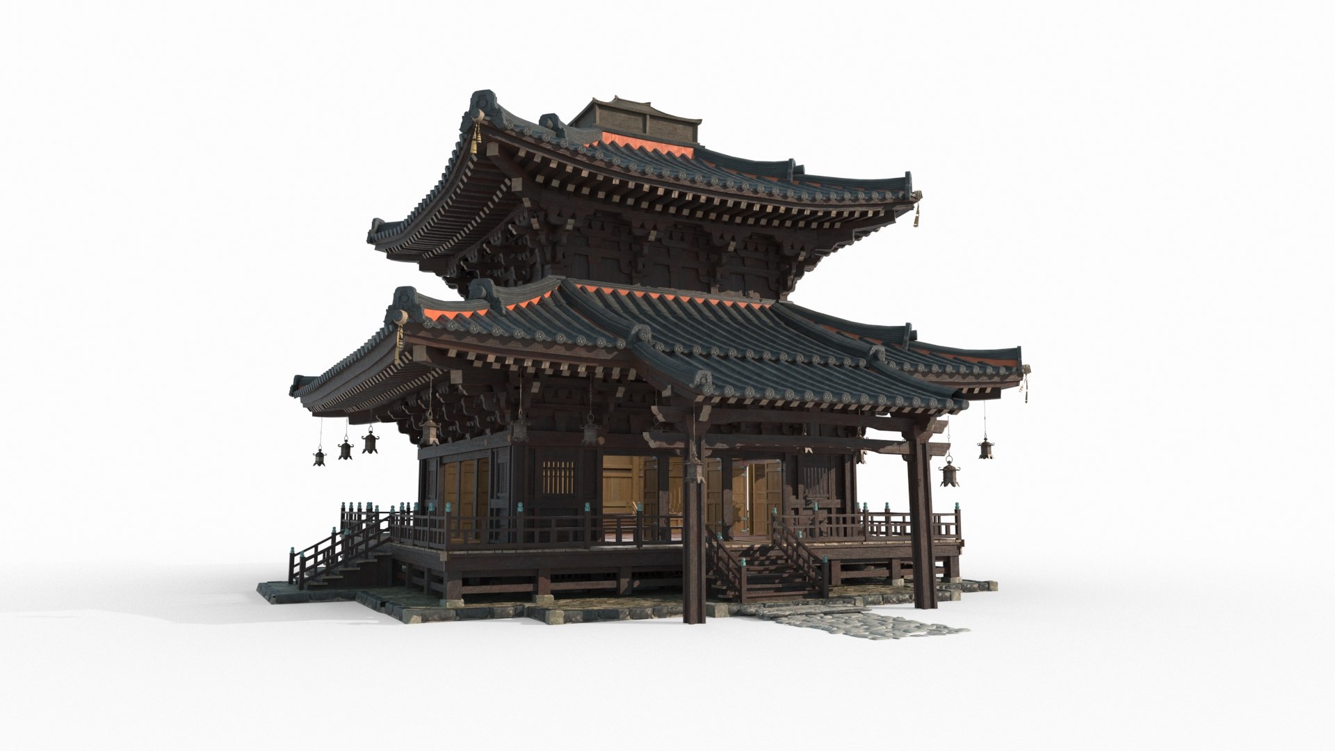Asian Ancient Architecture Palaces Temples Model - TurboSquid 2315141