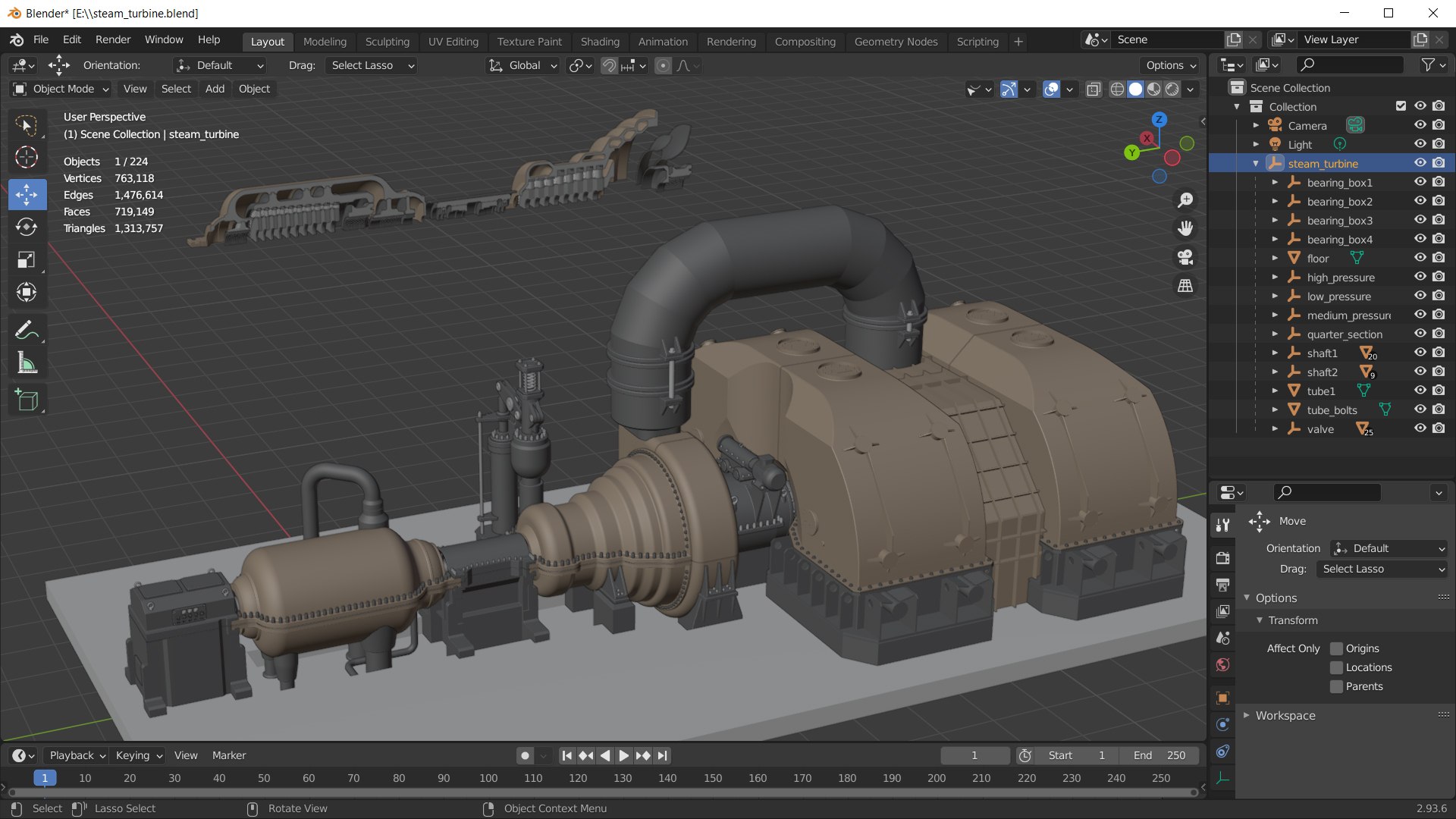 Steam Turbine Generator 3D Model - TurboSquid 1818753