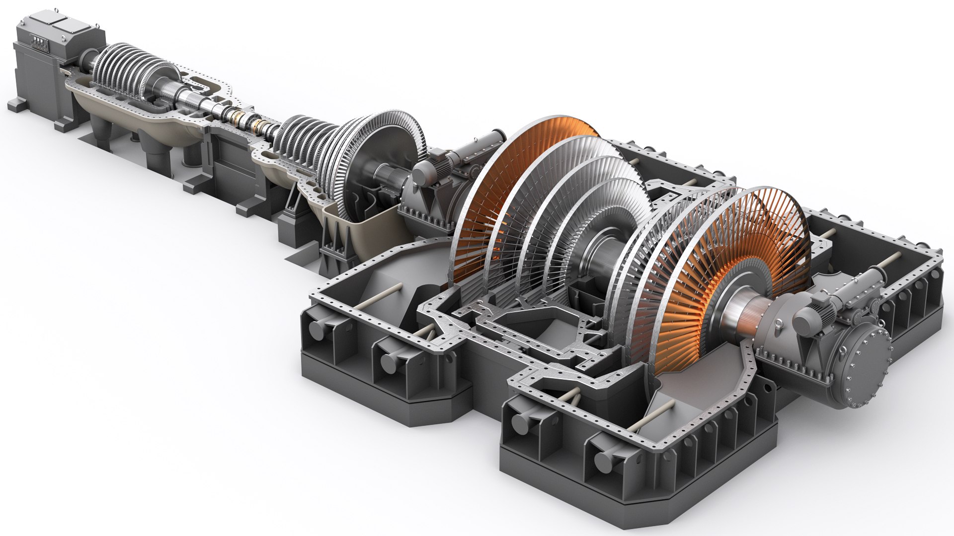 Steam Turbine Generator 3D Model - TurboSquid 1818753