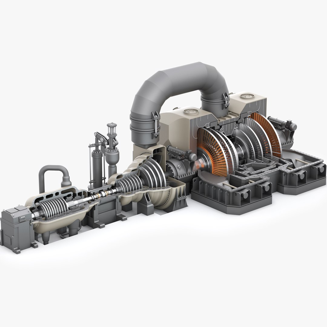 Steam turbine generator 3D model - TurboSquid 1818753