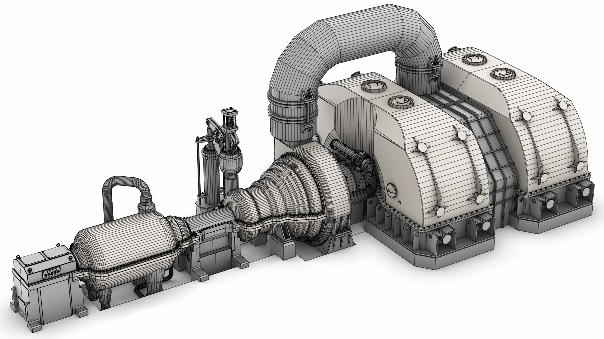 Steam Turbine Generator 3D Model - TurboSquid 1818753