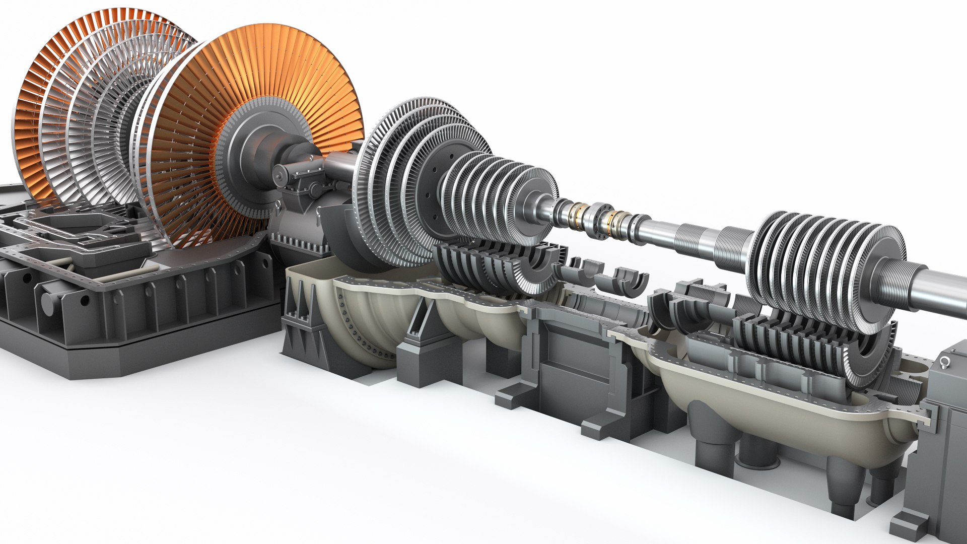 Steam Turbine Generator 3D Model - TurboSquid 1818753