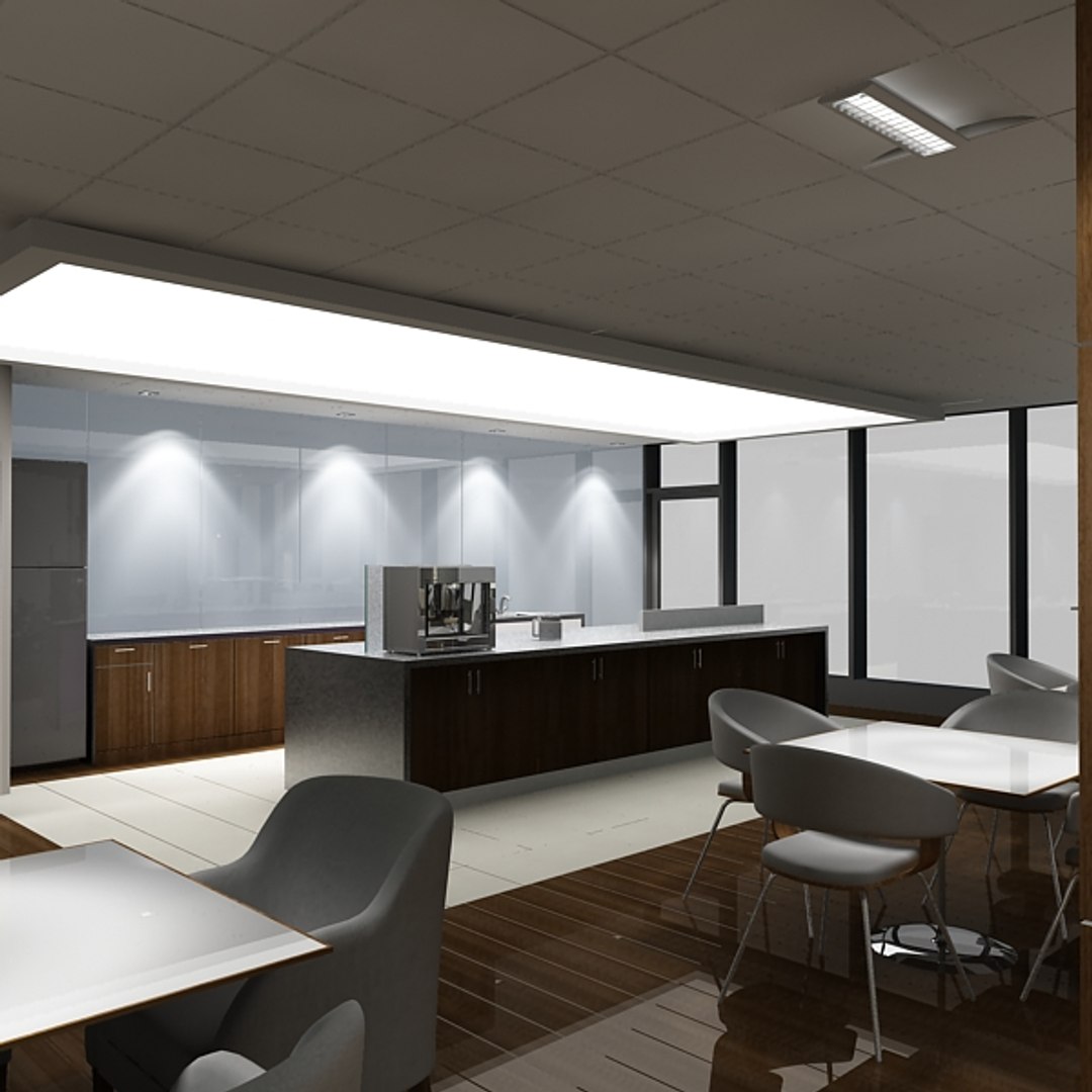 Cafe Cafeteria 3d Model