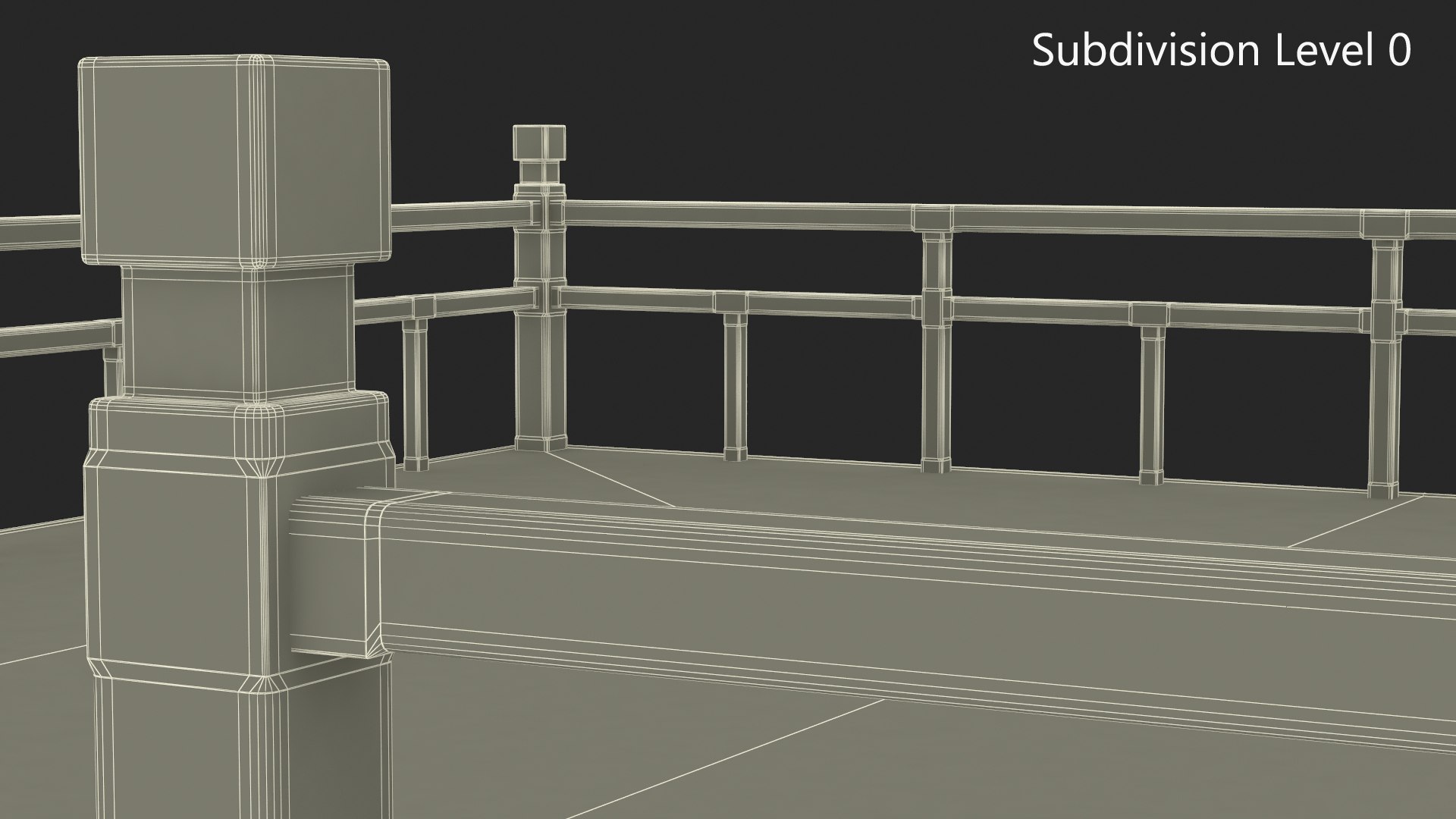 3D Model Wooden Garden Deck Platform - TurboSquid 2435684