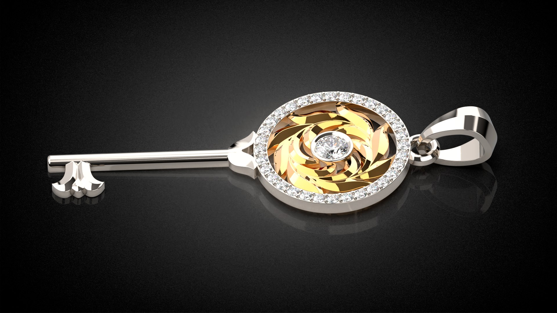 Gemstone Key Pendant P15 3D Print Model Model - TurboSquid 1809652