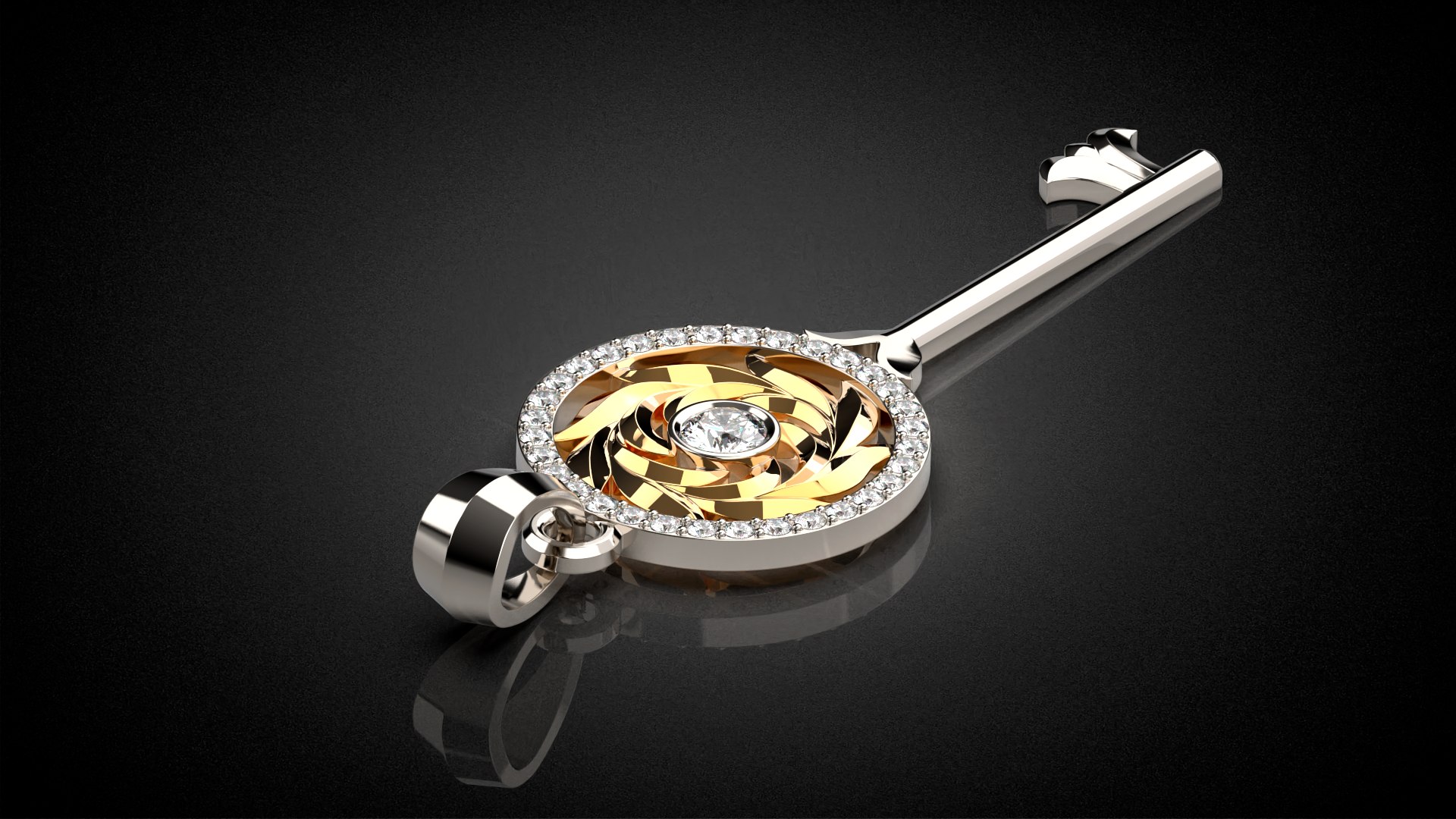 Gemstone Key Pendant P15 3D print model model - TurboSquid 1809652