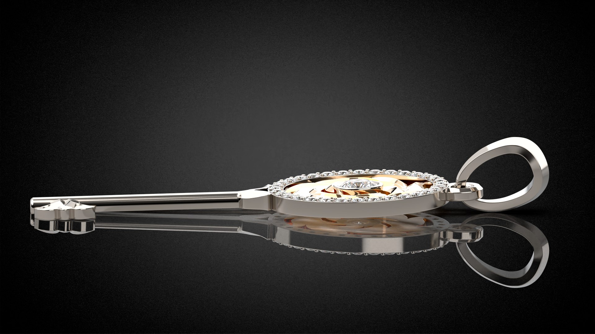 Gemstone Key Pendant P15 3D Print Model Model - TurboSquid 1809652