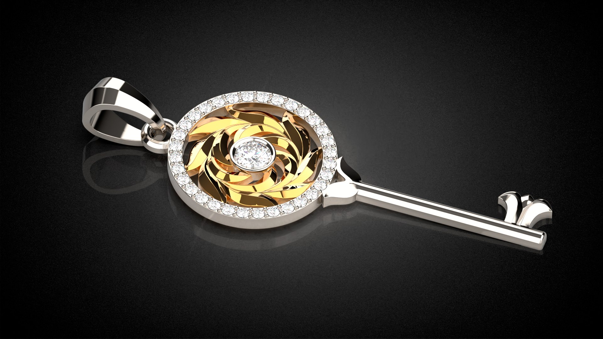 Gemstone Key Pendant P15 3D Print Model Model - TurboSquid 1809652