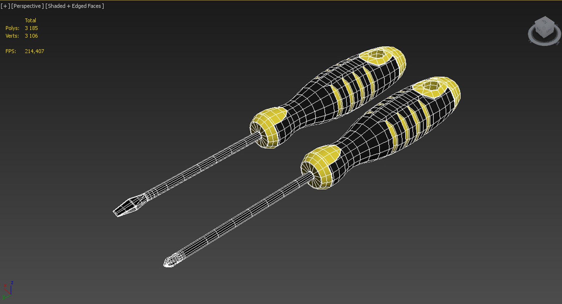 Screwdrivers Flathead Phillips 3d Obj