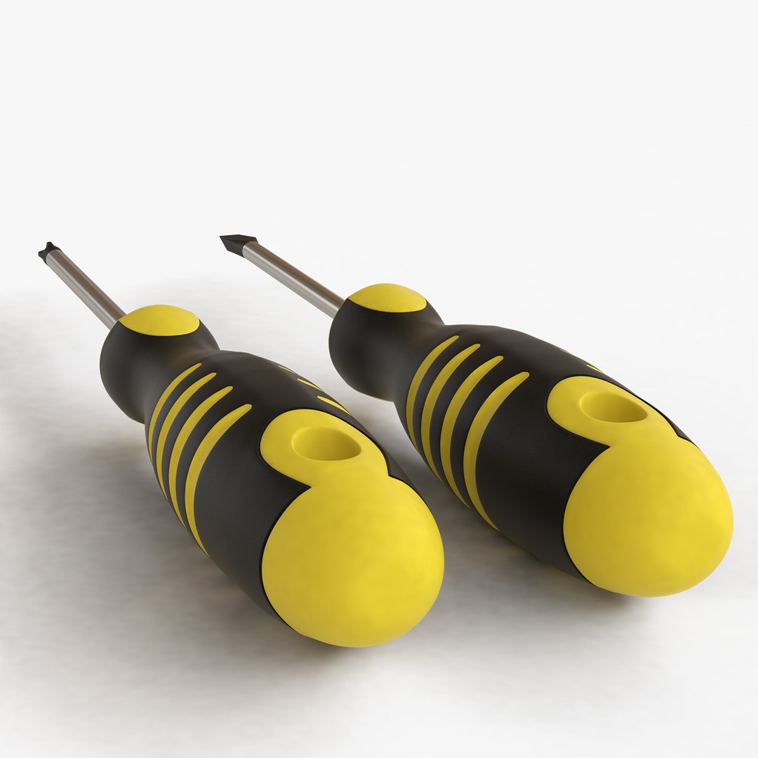 Screwdrivers Flathead Phillips 3d Obj
