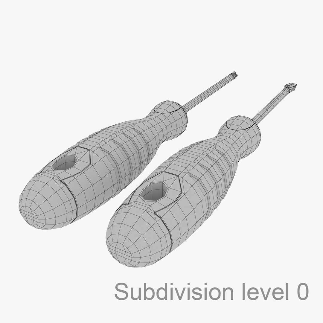 Screwdrivers Flathead Phillips 3d Obj