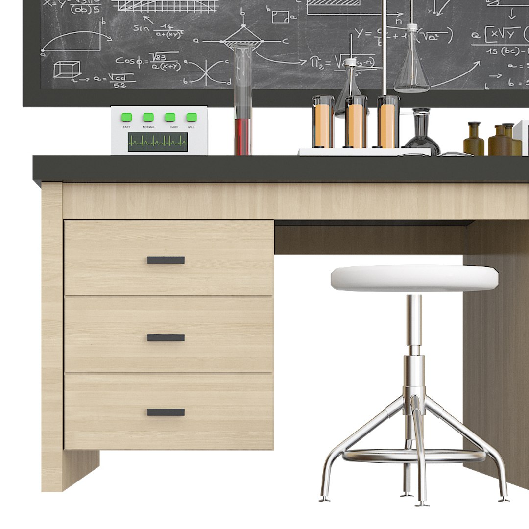 Laboratory Medical Set Microscope Model - TurboSquid 1528883