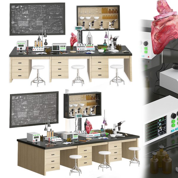 3D model medical laboratory set - TurboSquid 1224300