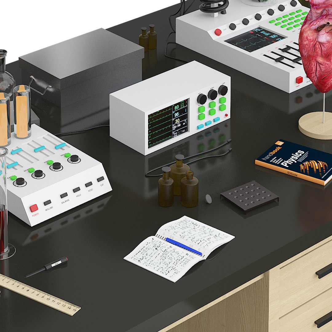 Laboratory Medical Set Microscope Model - TurboSquid 1528883