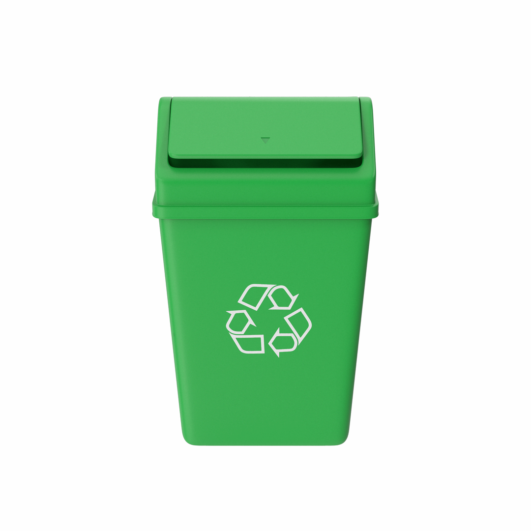 3D Green Trash Can - TurboSquid 2170967