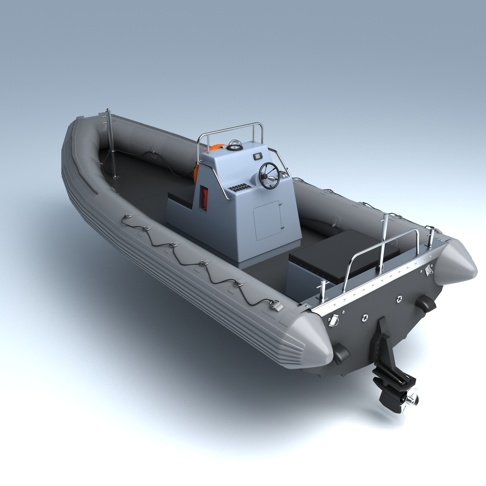 standard navy rhib 3d model