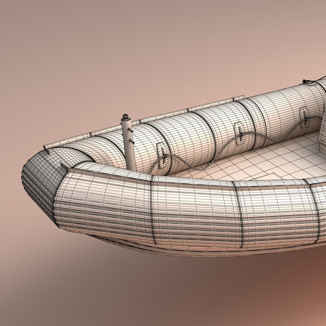 standard navy rhib 3d model