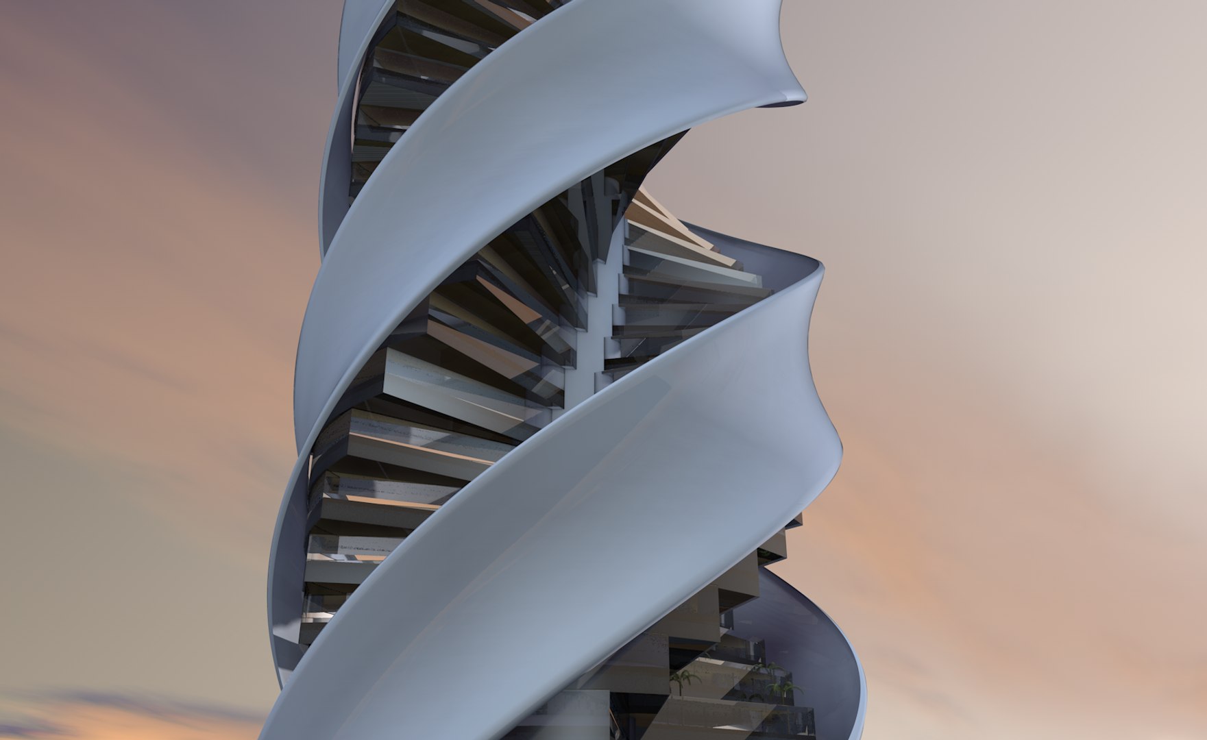 Twisted Tower 3D Model - TurboSquid 1314897