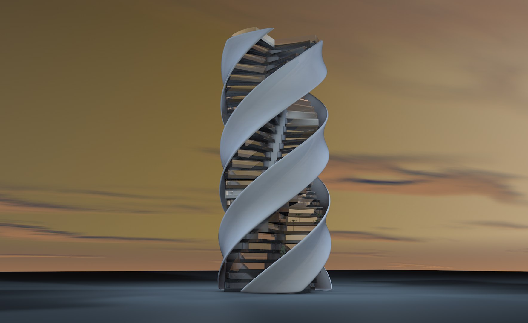 Twisted Tower 3D Model - TurboSquid 1314897
