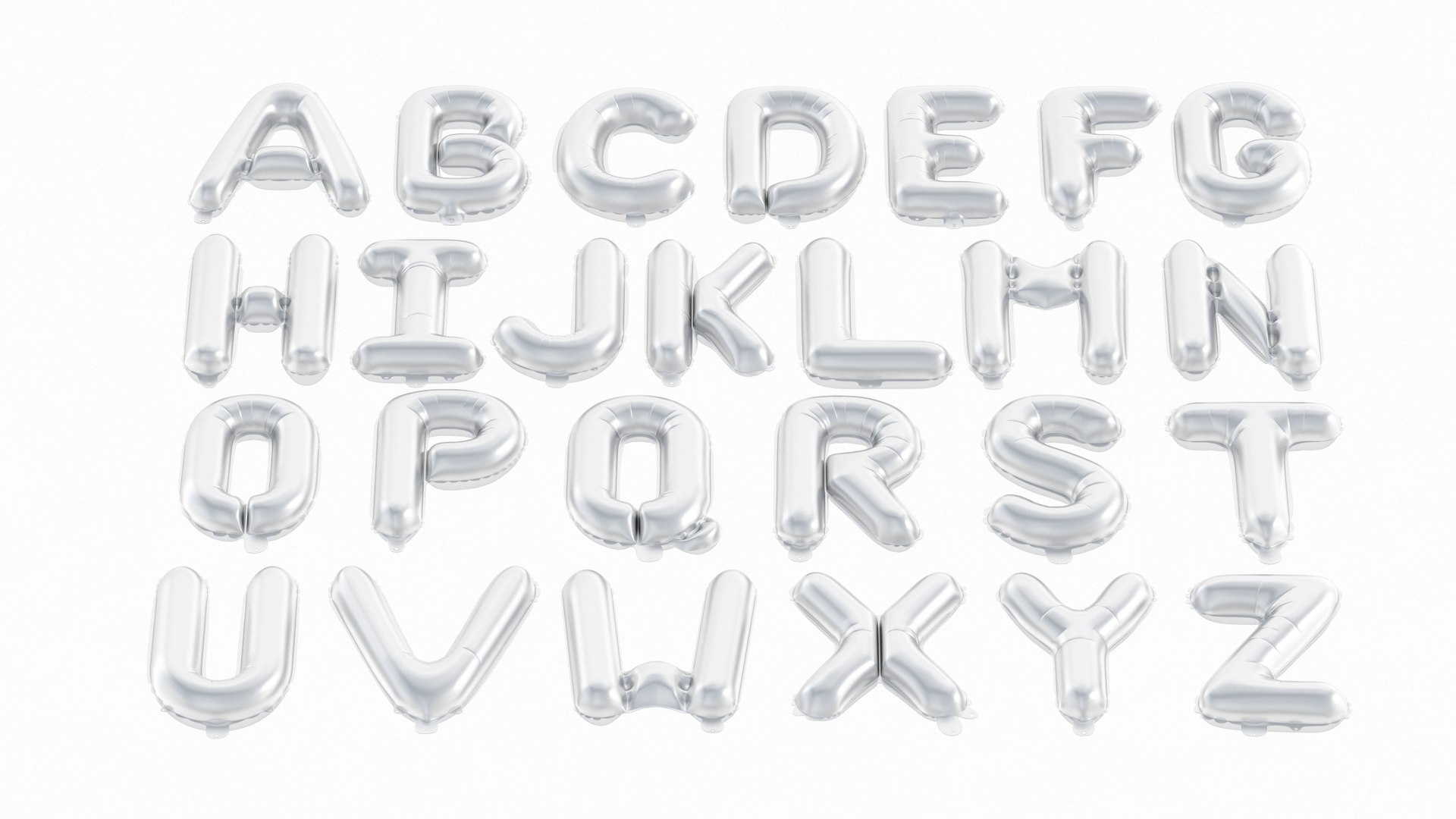 3D Balloon Alphabet Model - TurboSquid 1615824