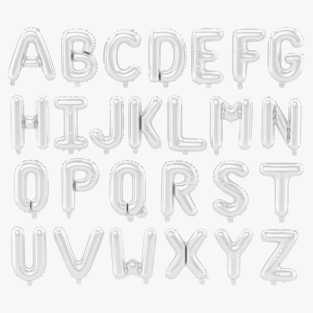 3D Balloon Alphabet Model - TurboSquid 1615824